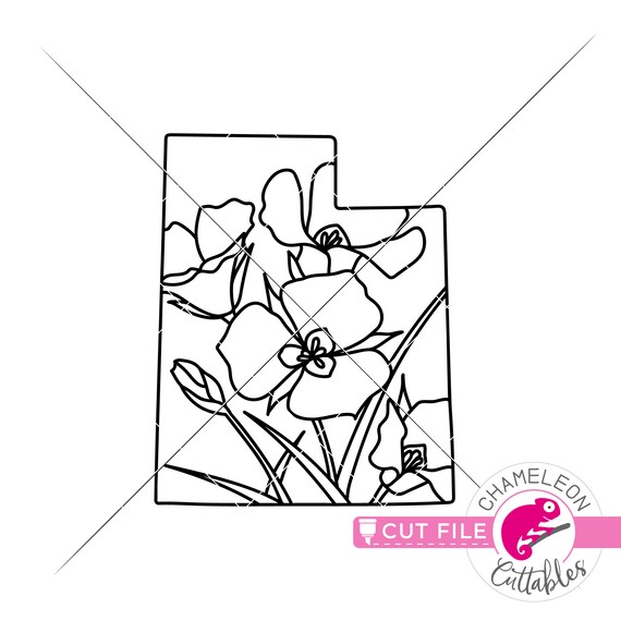 Utah State Flower Outline Sego Lily Eps SVG Png File for - Etsy