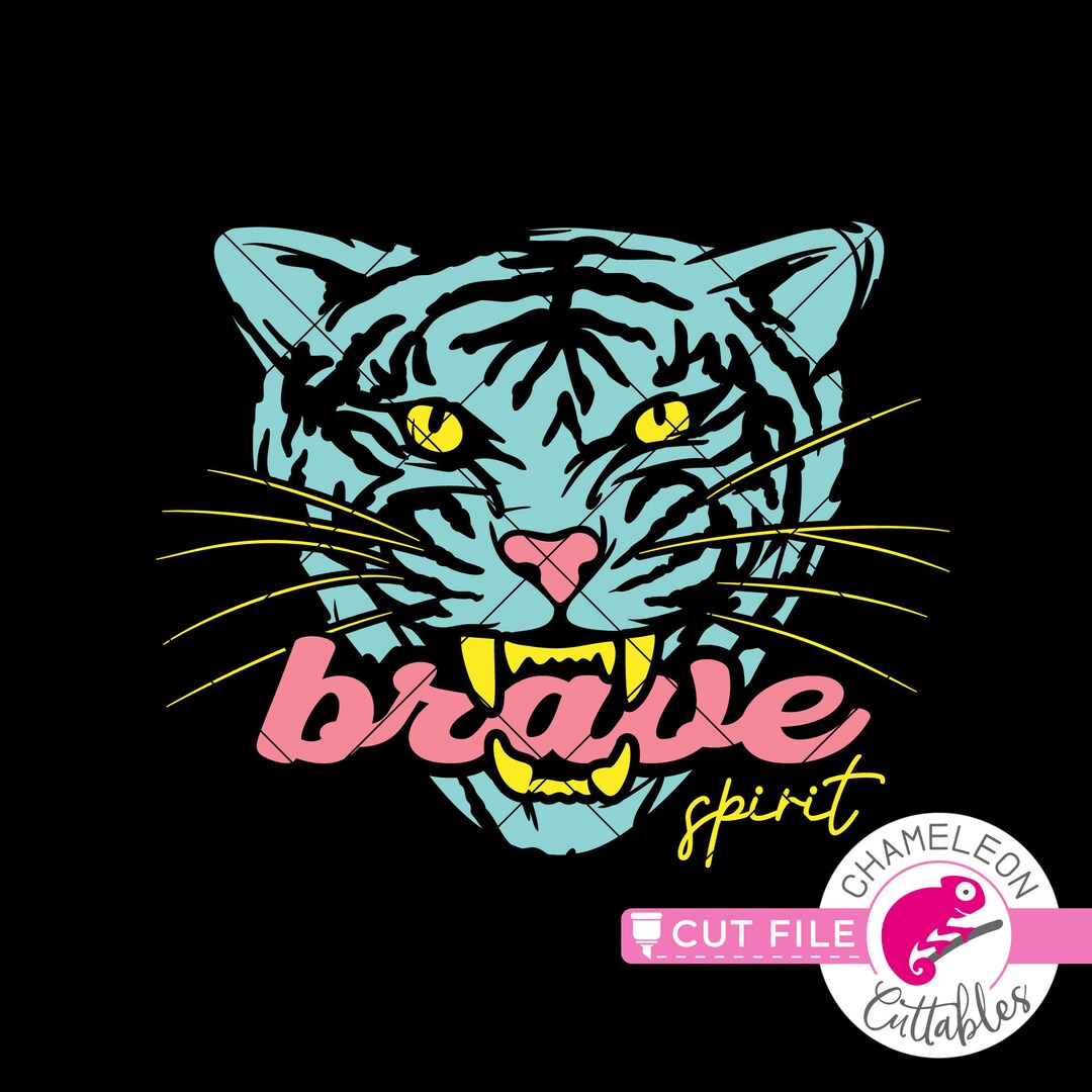 Retro Tiger SVG, Be Brave SVG, Retro Tiger Sublimation Png, Wild 80's ...