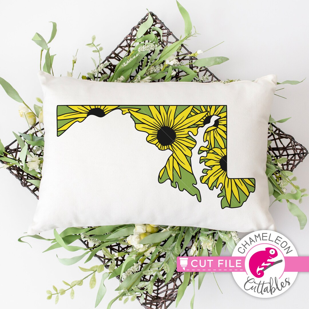 Home Maryland, State Flower, Black Eyed Susan, Layered SVG, Dxf, Png ...