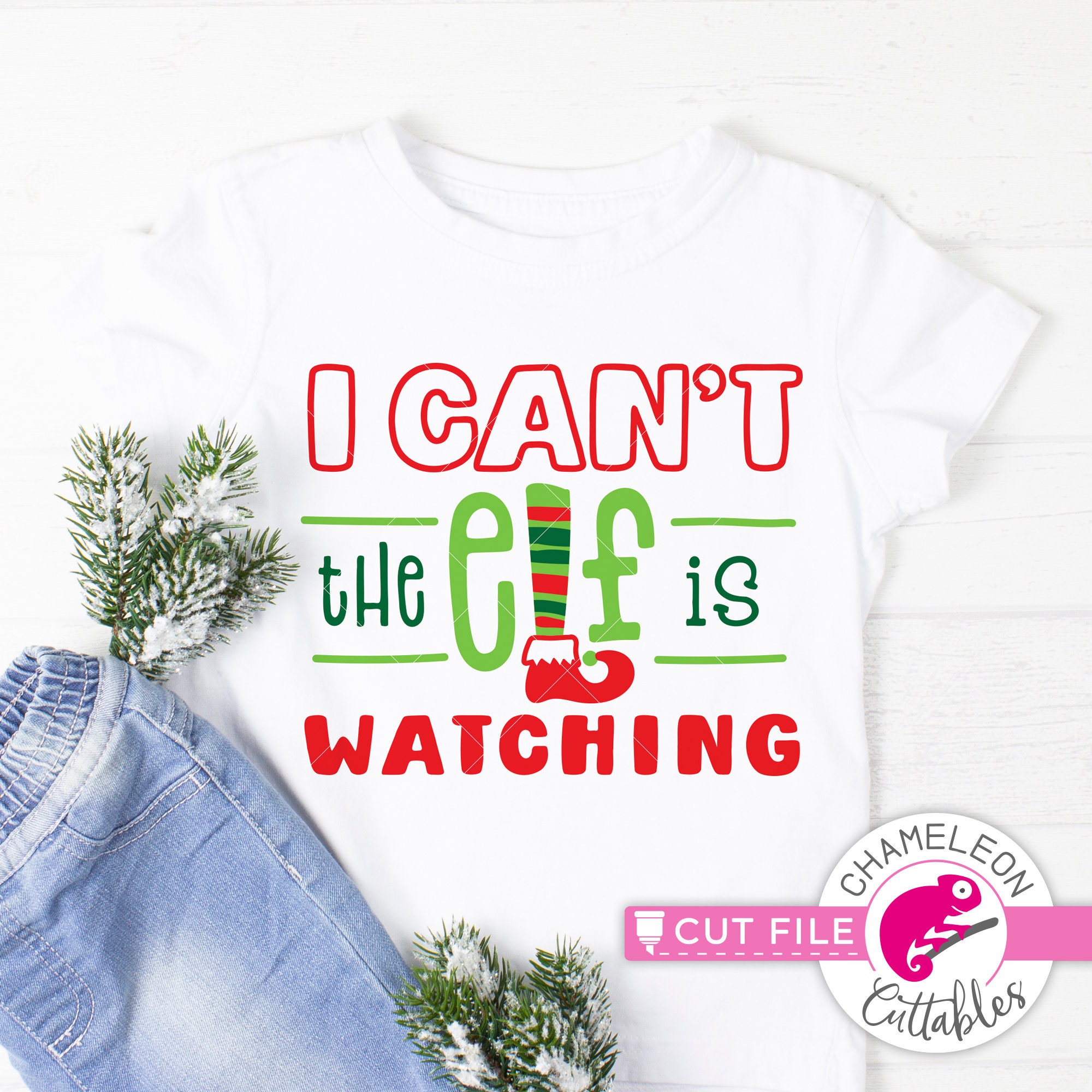 I can't the elf is watching SVG file funny kids Christmas | Etsy