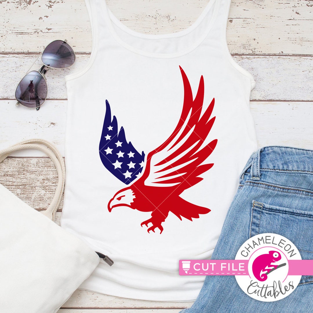 SVG, PNG, DXF, Jpeg, American Eagle, Flag, Patriotic, 4th of July ...