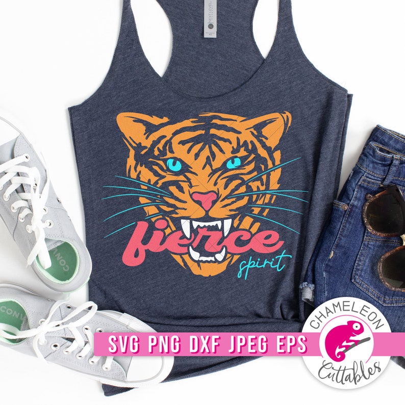 Fierce Retro Tiger SVG Fierce SVG Retro Tiger Sublimation - Etsy