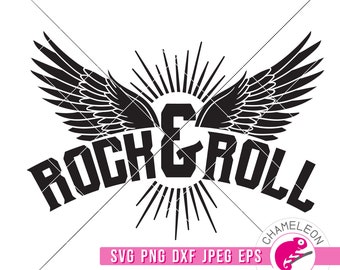 Rock and Roll Svg Rock Svg Rockhand Rock on Svg Rock N - Etsy