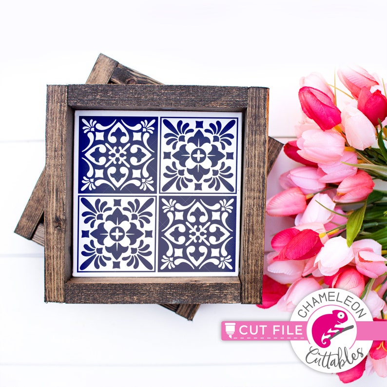 Mediterranean Tile Pattern Design, Seamless, Farmhouse SVG File for ...