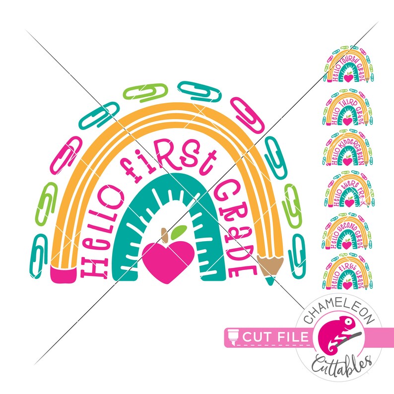 SVG PNG DXF Jpeg Back to School Rainbow Svg Bundle Pre K - Etsy