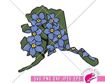 Forget-me-not Flower SVG: Alaska State Flower Cut File (digital) - Etsy UK