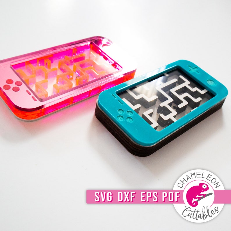 SVG, DXF, PDF, Eps Gamer Maze Laser Svg, Game Console Keychain ...