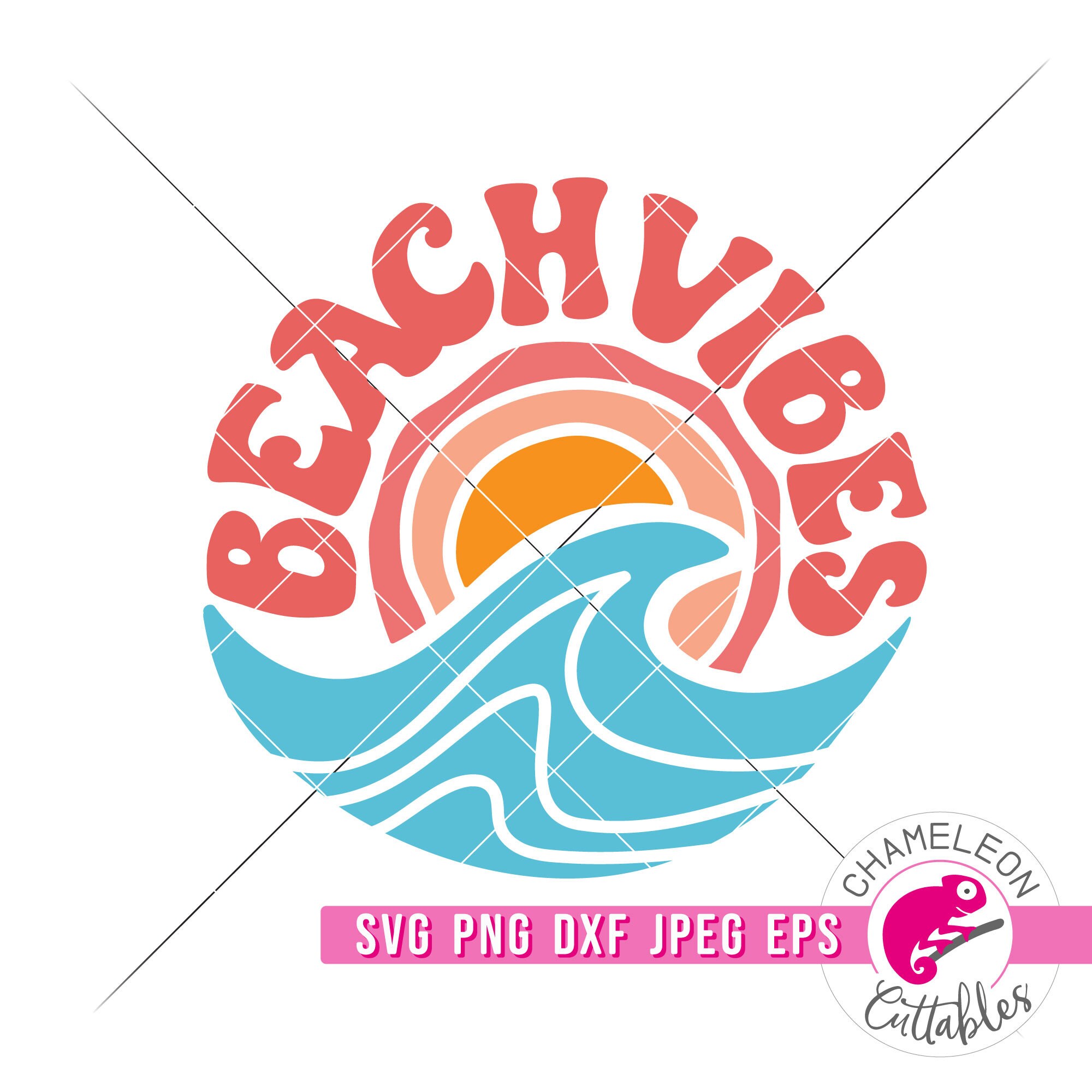 SVG PNG Dxf Jpeg Round Beach Svg Bundle Retro Beach - Etsy
