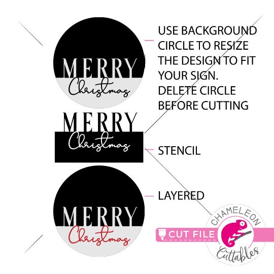 Merry Christmas Round Door Sign Design for Circle Wood Sign - Etsy