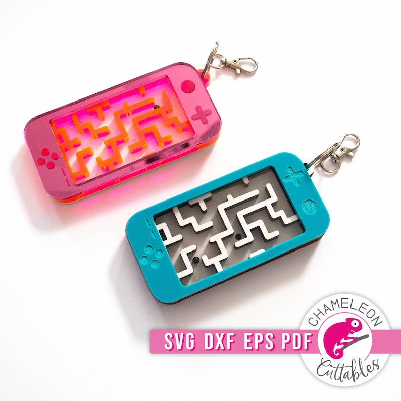 SVG, DXF, PDF, Eps Gamer Maze Laser Svg, Game Console Keychain ...