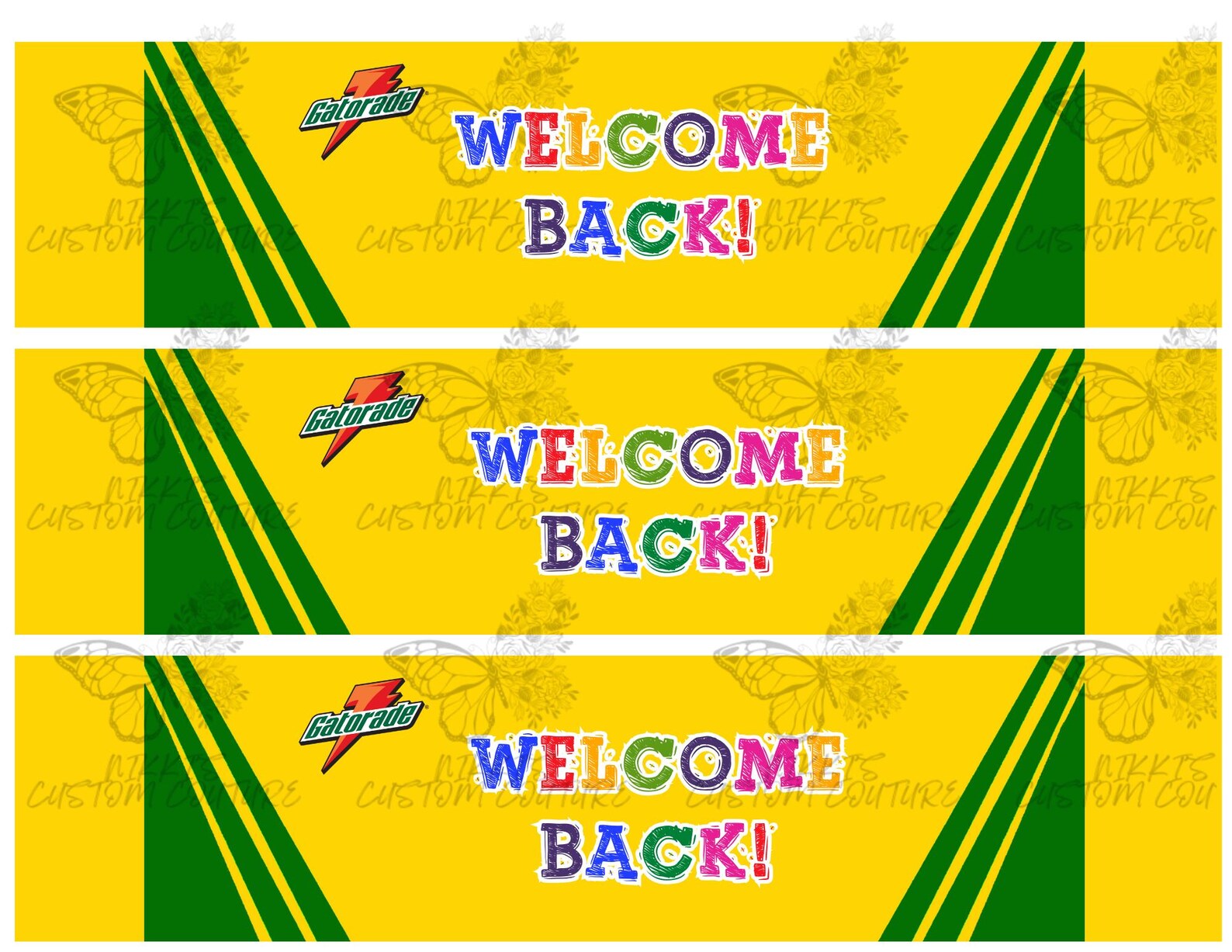 Welcome Back to School Party Favor Template, Chip Bag, Gatorade Label ...