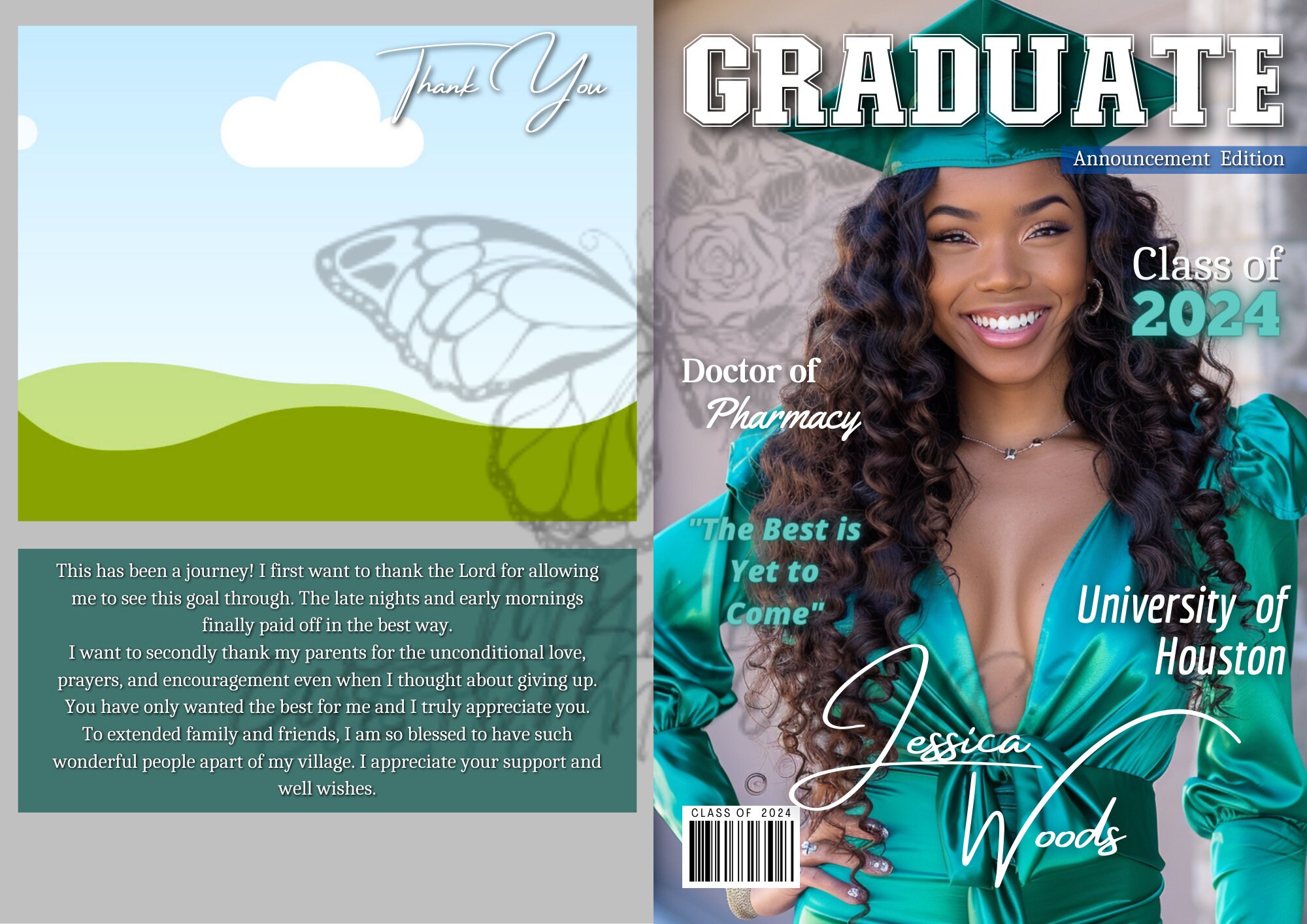 Full Graduation Magazine, Grad Magazine Template, Graduation 2025 ...