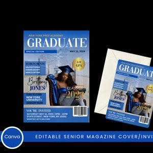 Graduation Invitation, Graduation Magazine Cover, Graduation 2024 ...