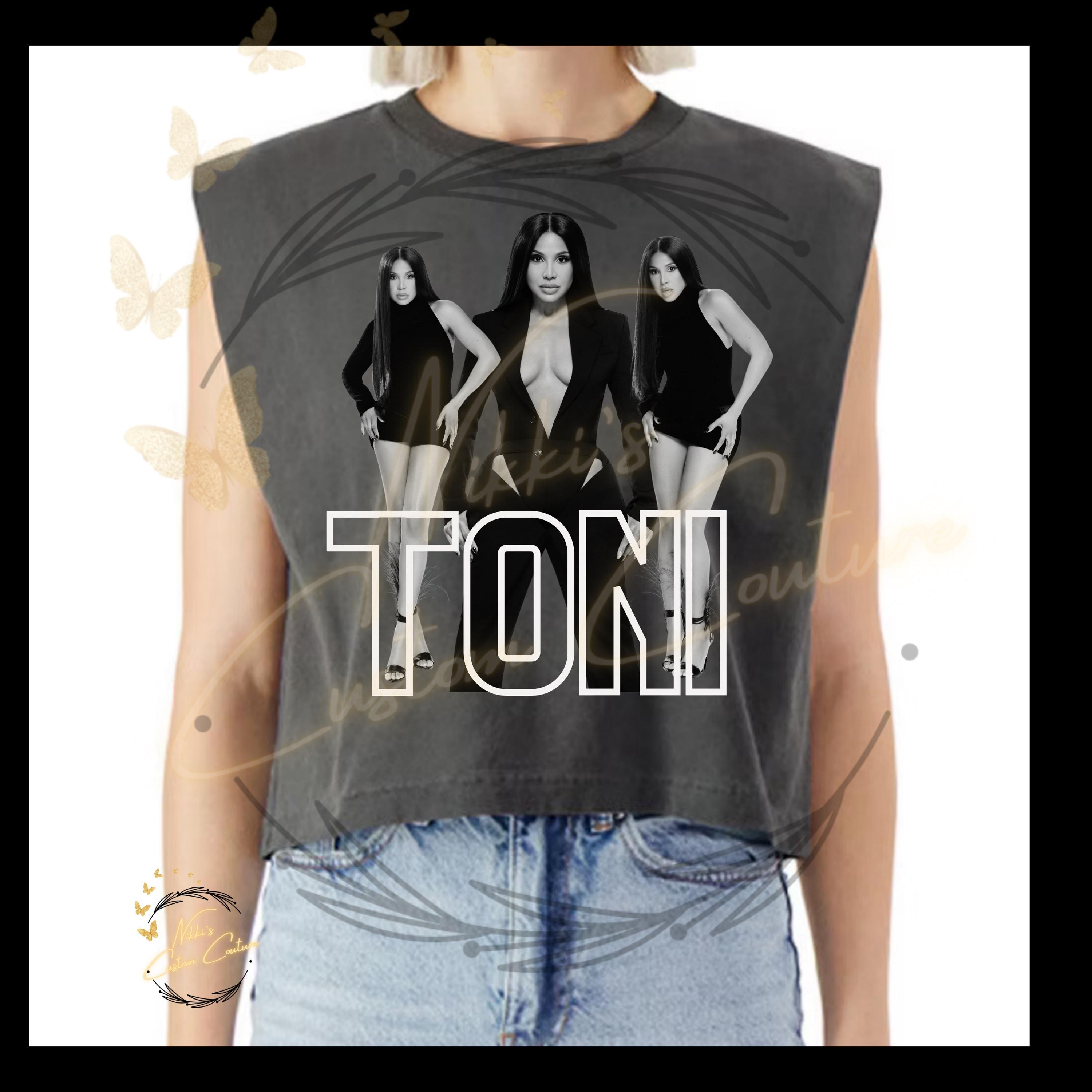 90s R&B Diva Toni Muscle Crop Tee, Vintage Inspired Faded Crop Top ...