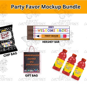 Welcome Back to School Party Favor Template, Chip Bag, Gatorade Label ...