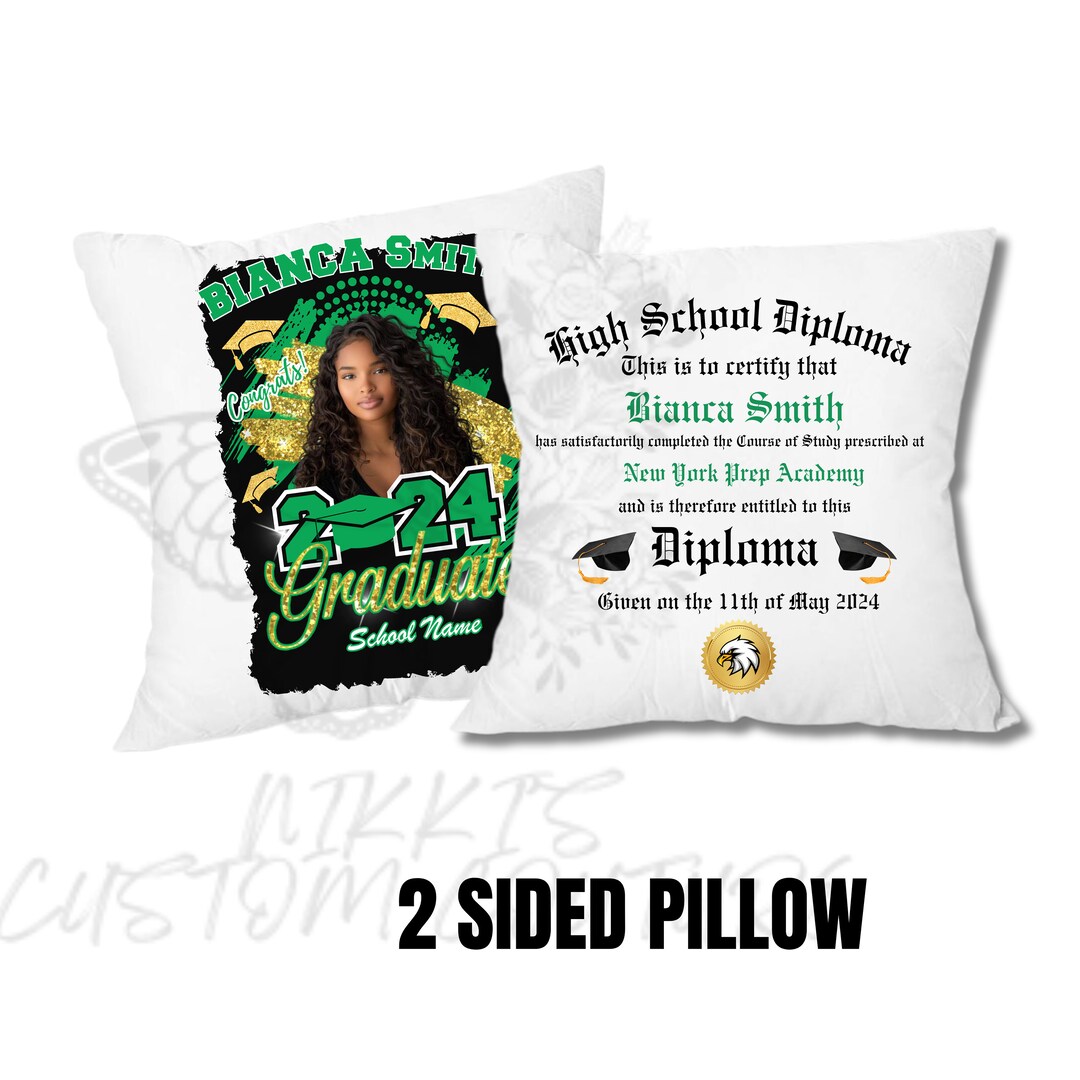 Graduation Diploma Pillow Template, Graduation 2024, Editable Canva ...
