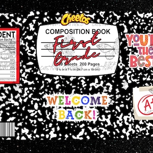 Welcome Back to School Party Favor Template, Chip Bag, Gatorade Label ...