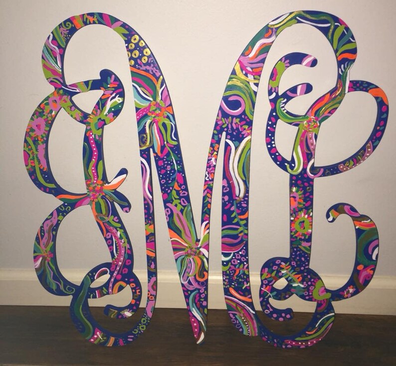 Lp Inspired Monograms Any Print Can Be Painted | Etsy