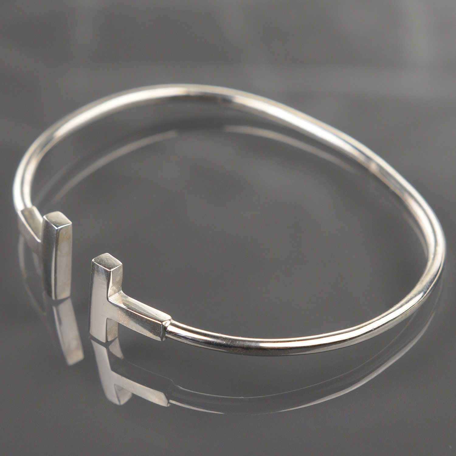 Silver simple bracelet women Silver cuff bracelet women Silver | Etsy