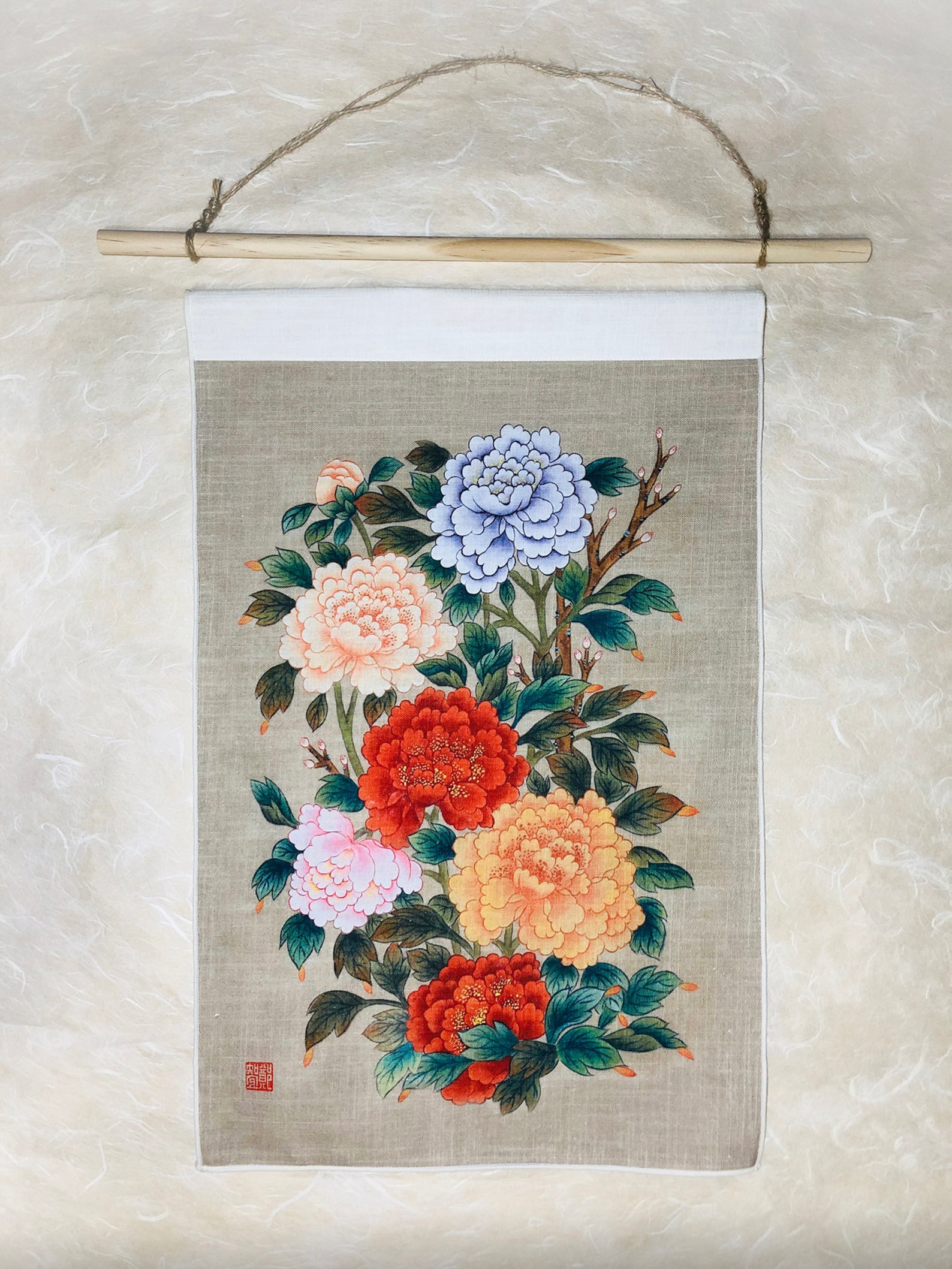 Korean art Home Decor Korean traditional art fabric art | Etsy