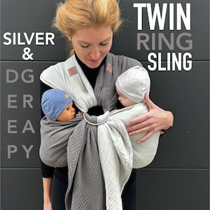 Twin Ring Sling, Twins Baby Carrier, Twins Sling for Newborn, 100% ...