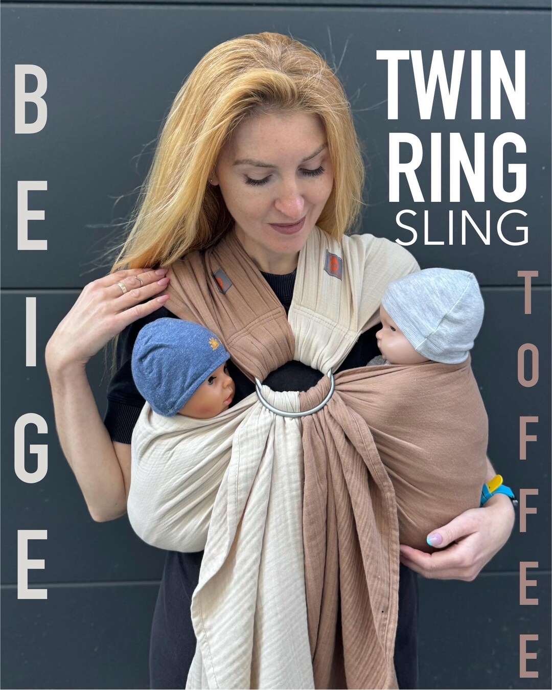 Twin Ring Sling, Twins Baby Carrier, Twins Sling for Newborn, 100% ...