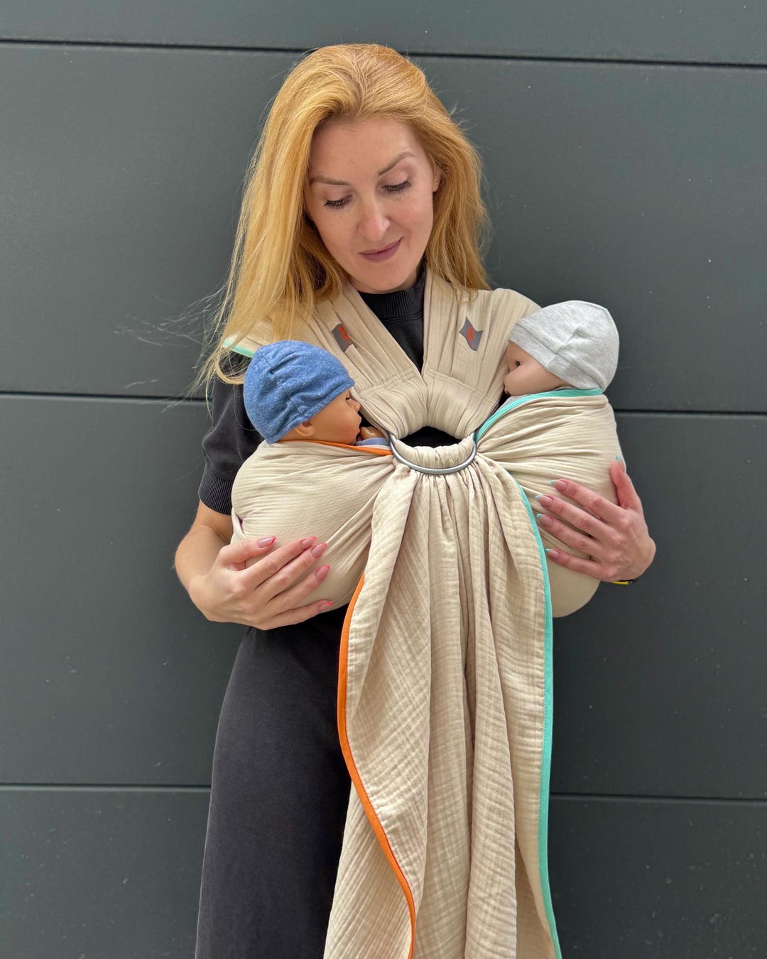 Twin Ring Sling, Twins Baby Carrier, Twins Sling for Newborn, 100% ...