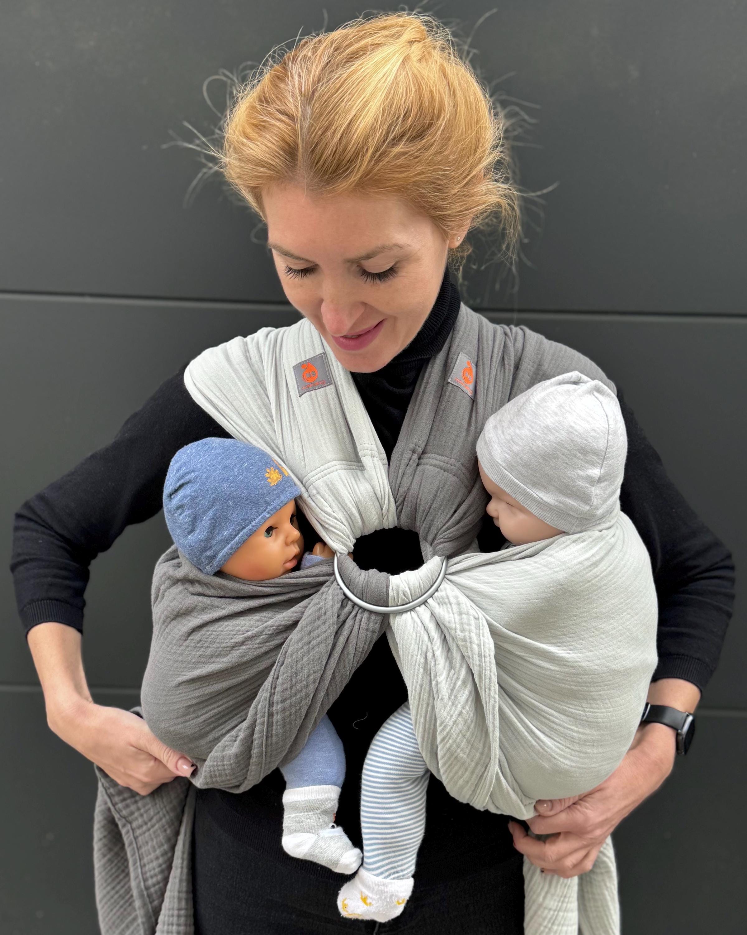 Twin Ring Sling, Twins Baby Carrier, Twins Sling for Newborn, 100% ...