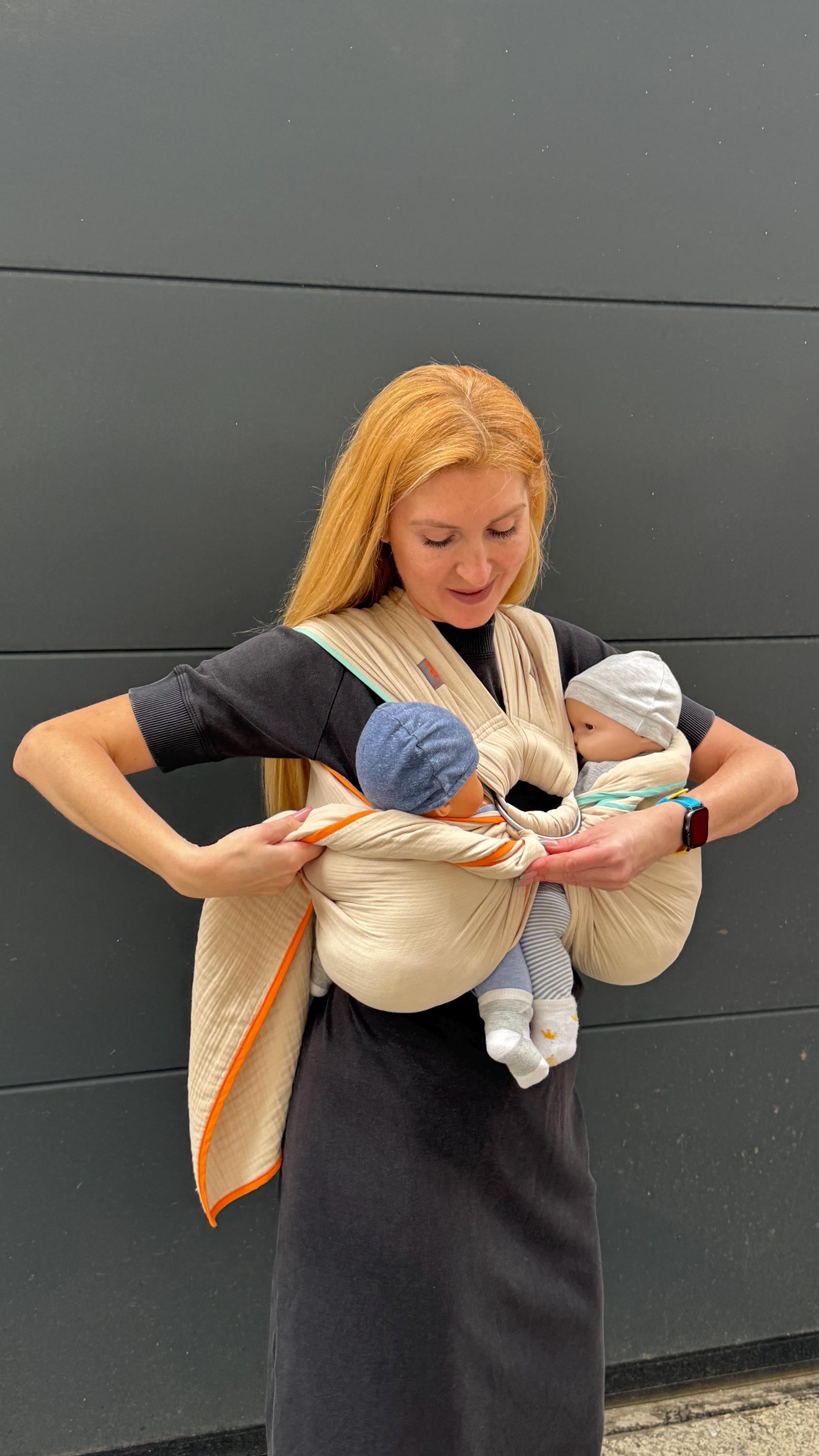 Twin Ring Sling, Twins Baby Carrier, Twins Sling for Newborn, 100% ...