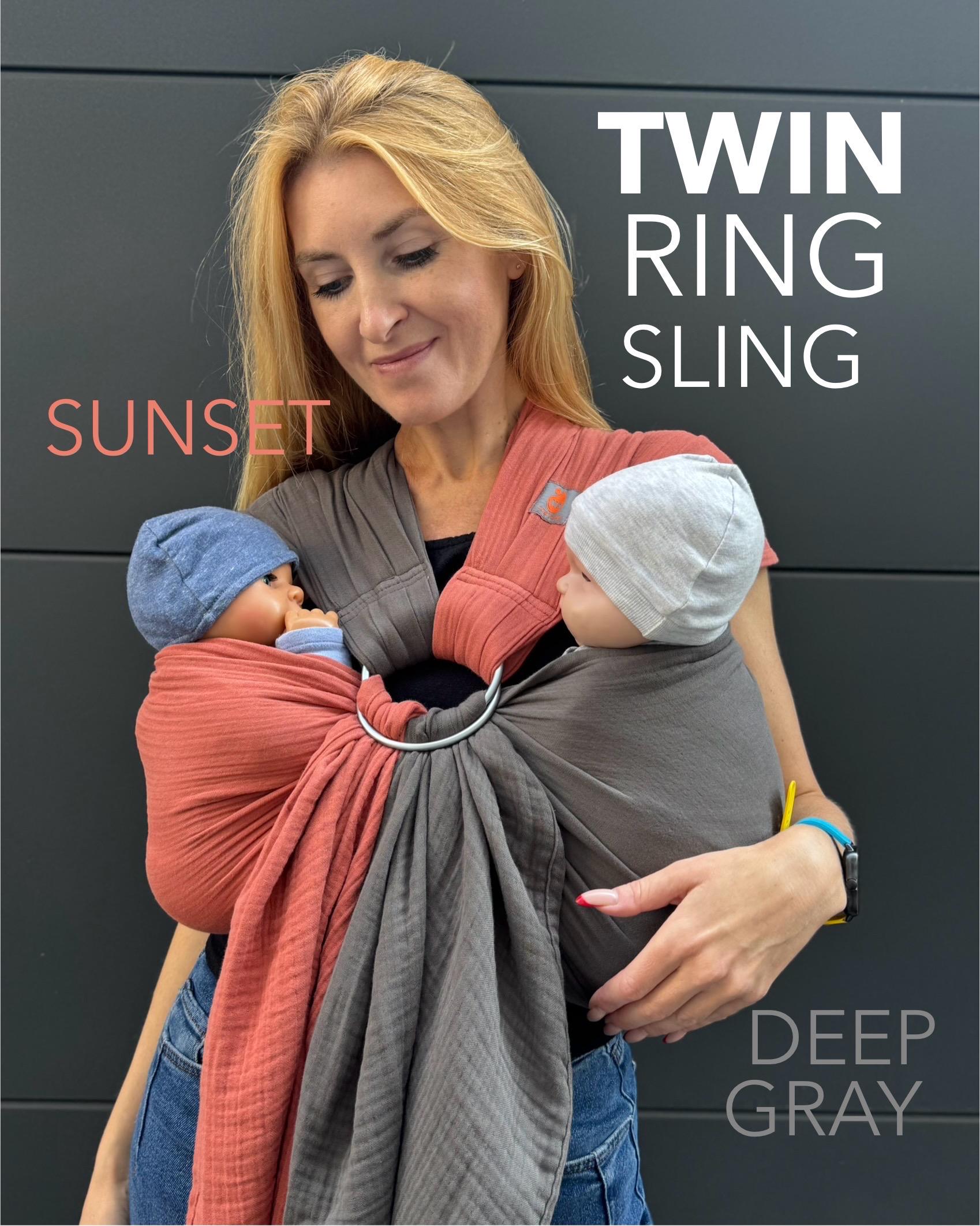 Twin Ring Sling, Twins Baby Carrier, Twins Sling for Newborn, 100% ...