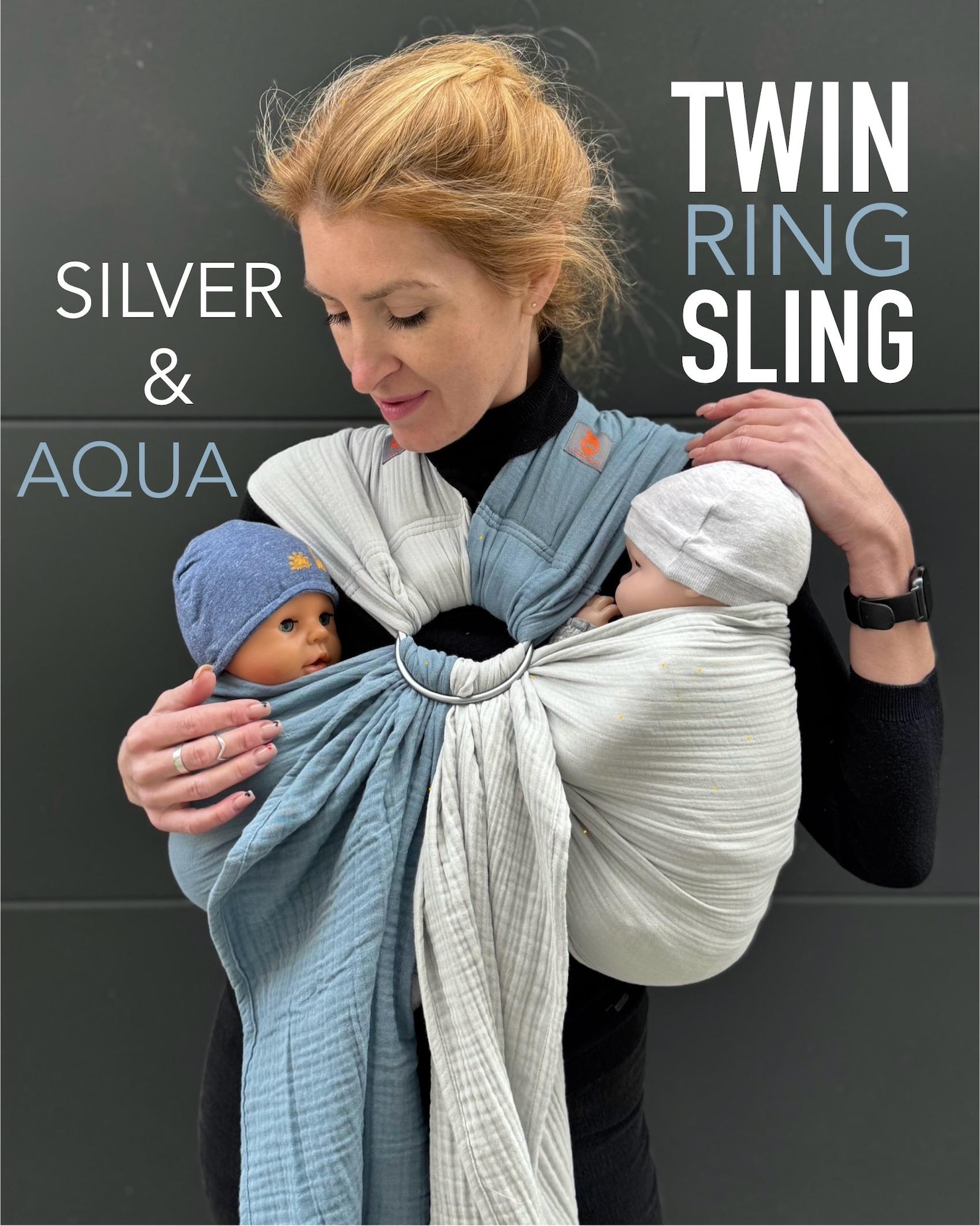 Twin Ring Sling, Twins Baby Carrier, Twins Sling for Newborn, 100% ...
