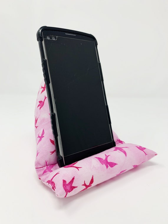 Weighted Phone Stand pink Birds Phone Stand Phone Pillow | Etsy