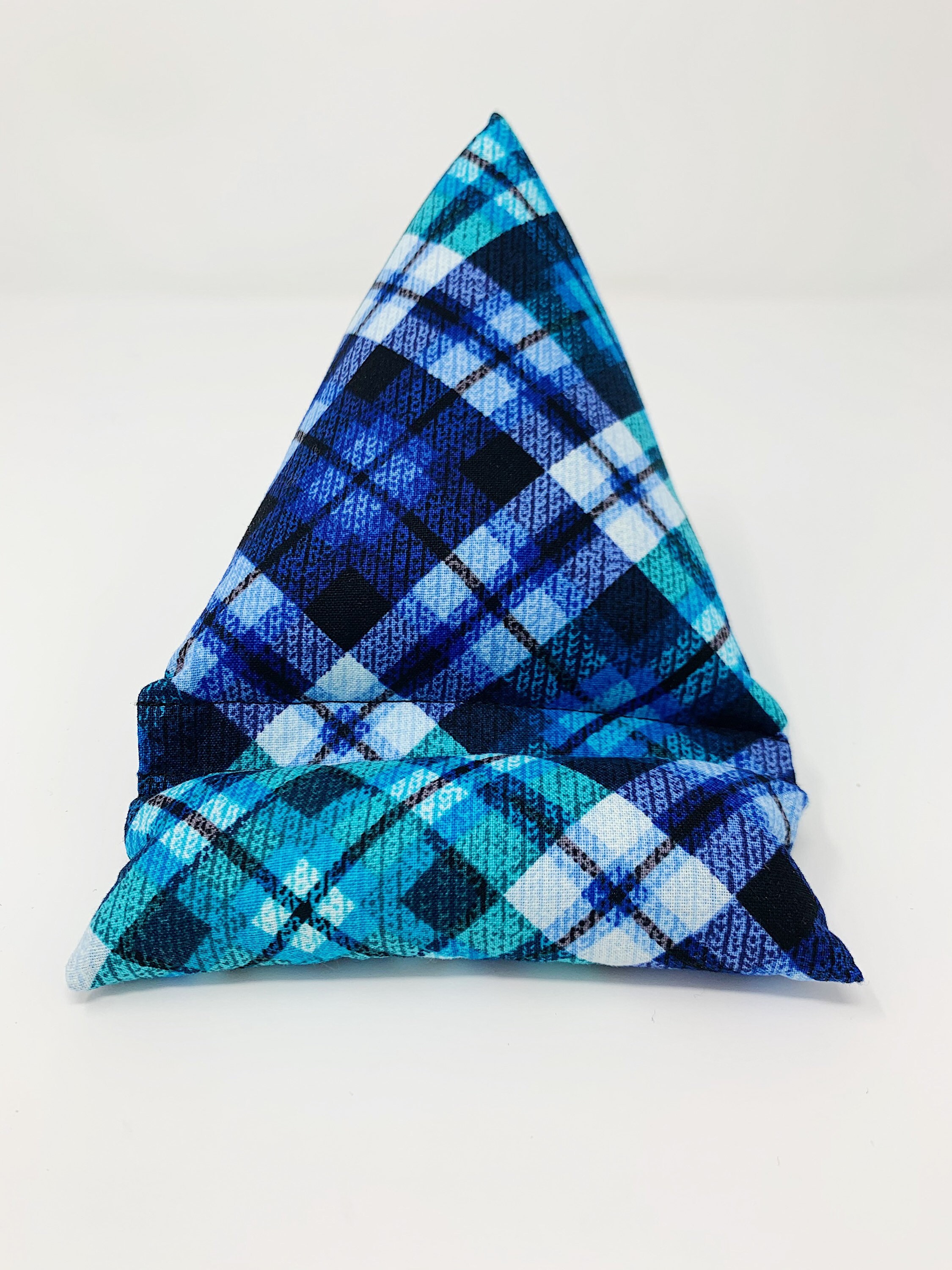 Weighted Phone Stand (blue Plaid) Phone Stand, Phone Pillow Stand ...