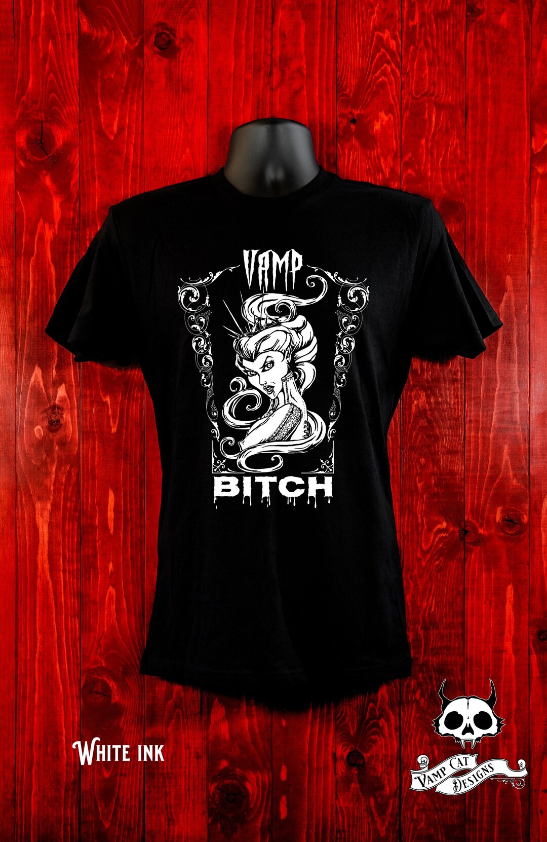 Vamp Bitch-unisex T-shirt-dark Art Apparel-horror Art-men and Women ...