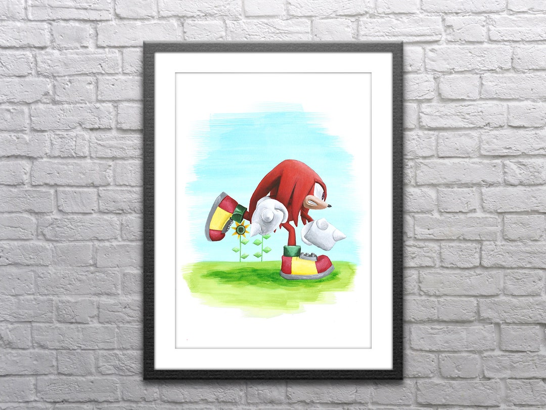 Knuckles the Echidna Painting - Giclée Print - Etsy