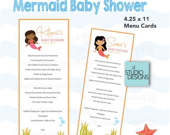 Under the Sea Menu Cards - Etsy