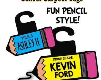 School Car Tag | Etsy