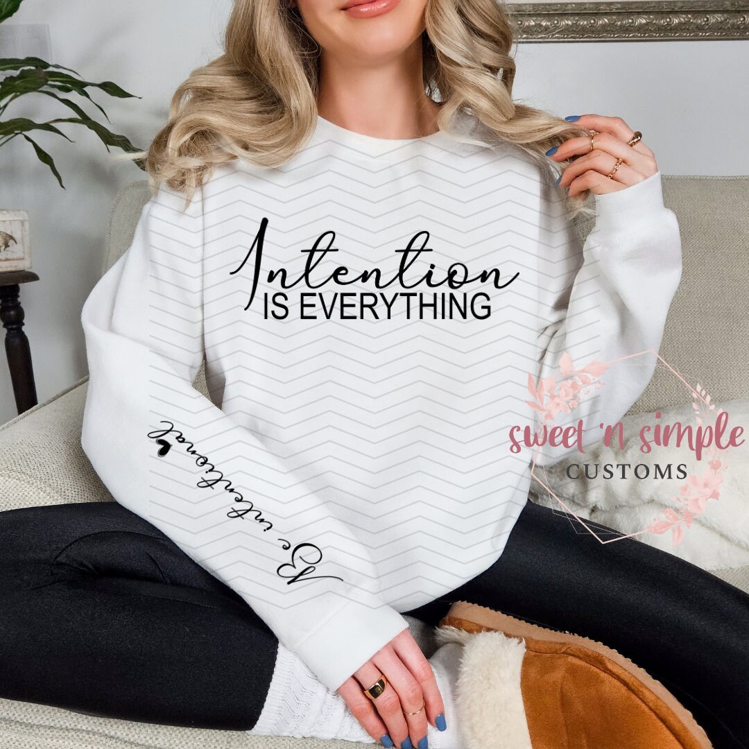 Intention is Everything PNG, Boho Self Love Svg, Motivational Sleeve ...