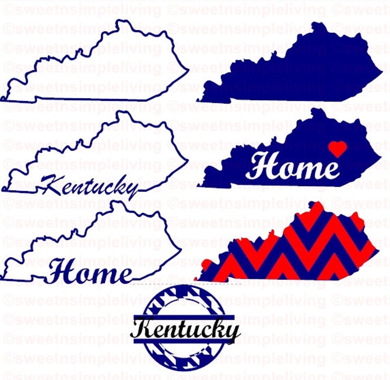 Kentucky State SVG Bundle - Etsy
