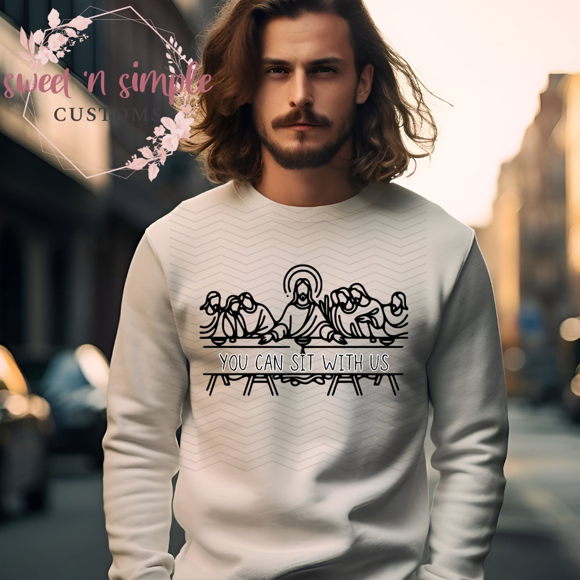 Unique Last Supper Sublimation Design - You Can Sit With Us PNG for ...