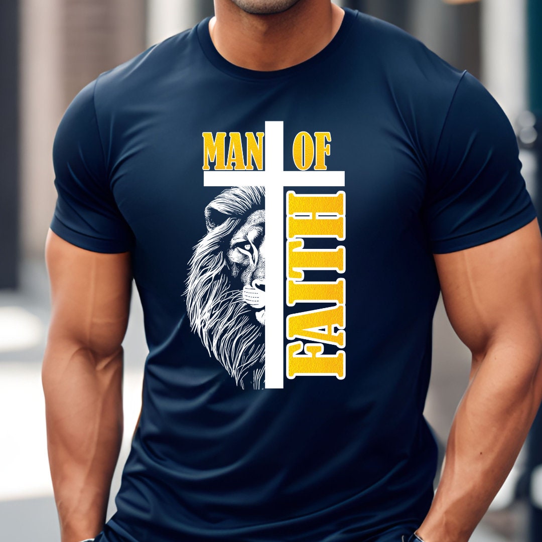 Unique Man of Faith Design | Christian Tshirt for DTF Print - Etsy