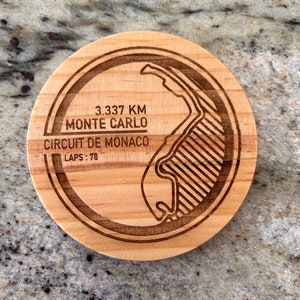 F1 Inspired Coasters | 2024 Cricuits | Wooden 4" Coasters - Etsy