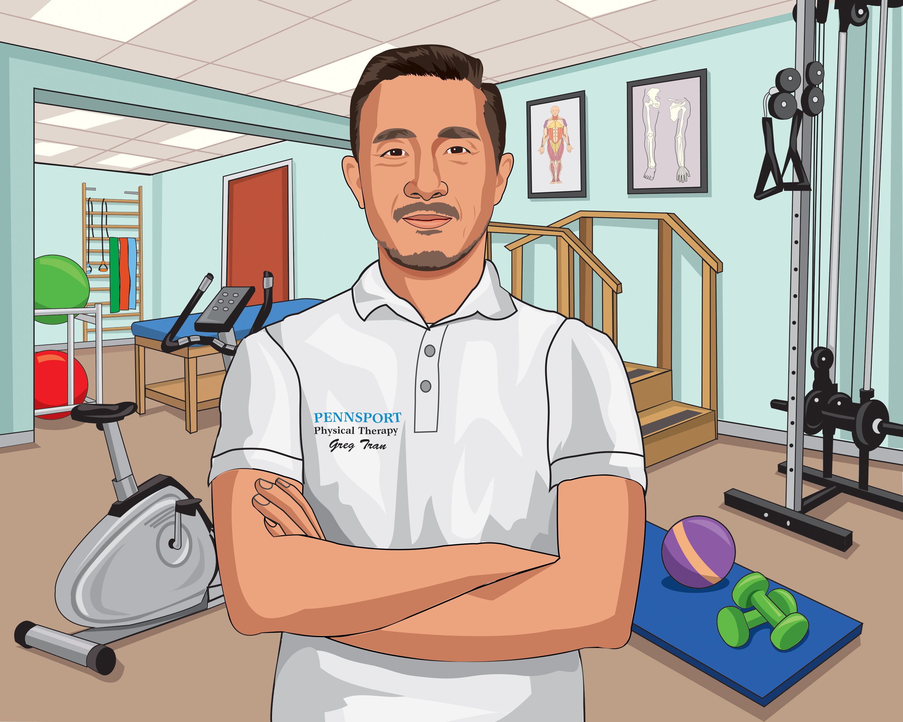 Custom Physical Therapist Gift Physical Therapist Caricature - Etsy ...