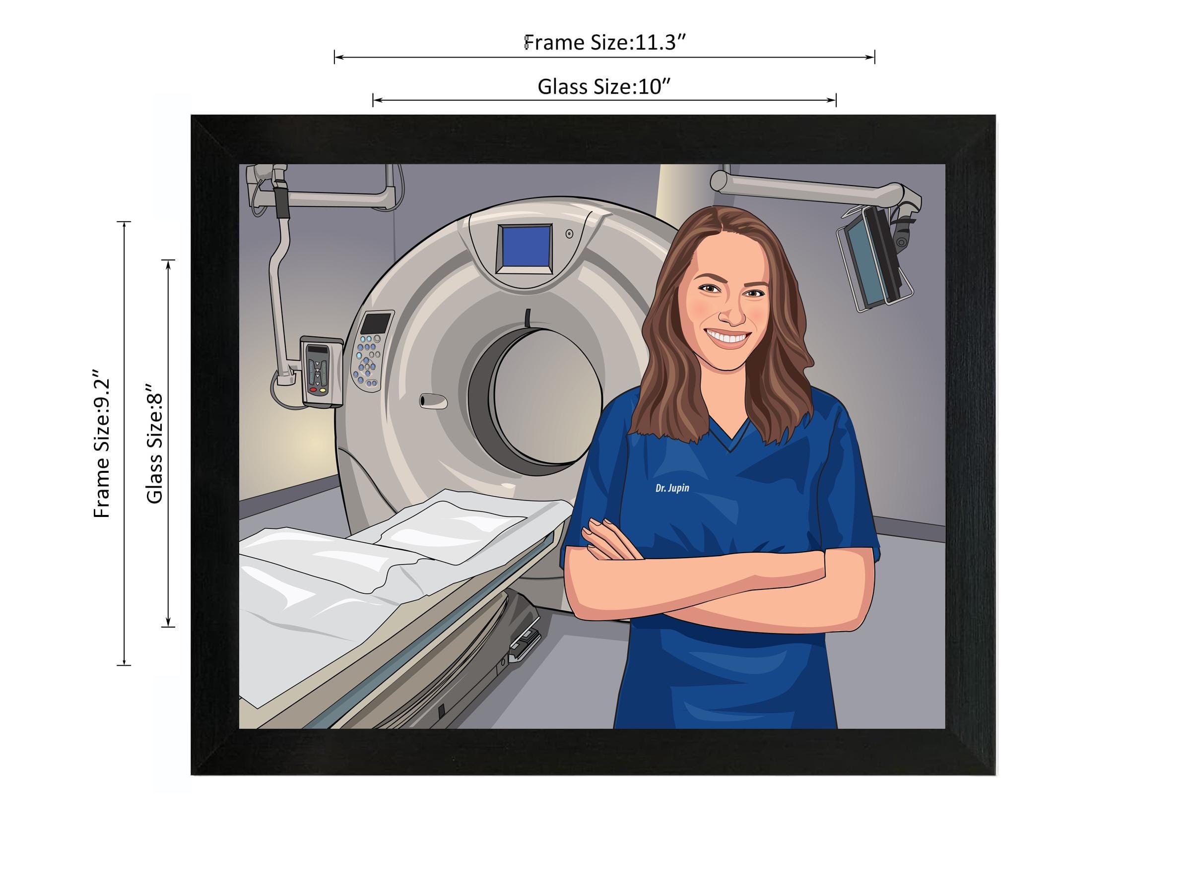 Custom CT Scanner Tech Caricature Gift - Etsy