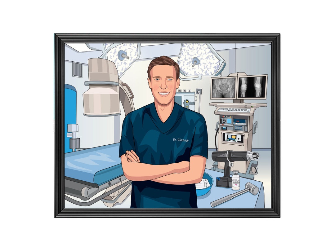 Buy Custom Orthopedic Surgeon Gift, Orthopedic Doctor Portrait ...
