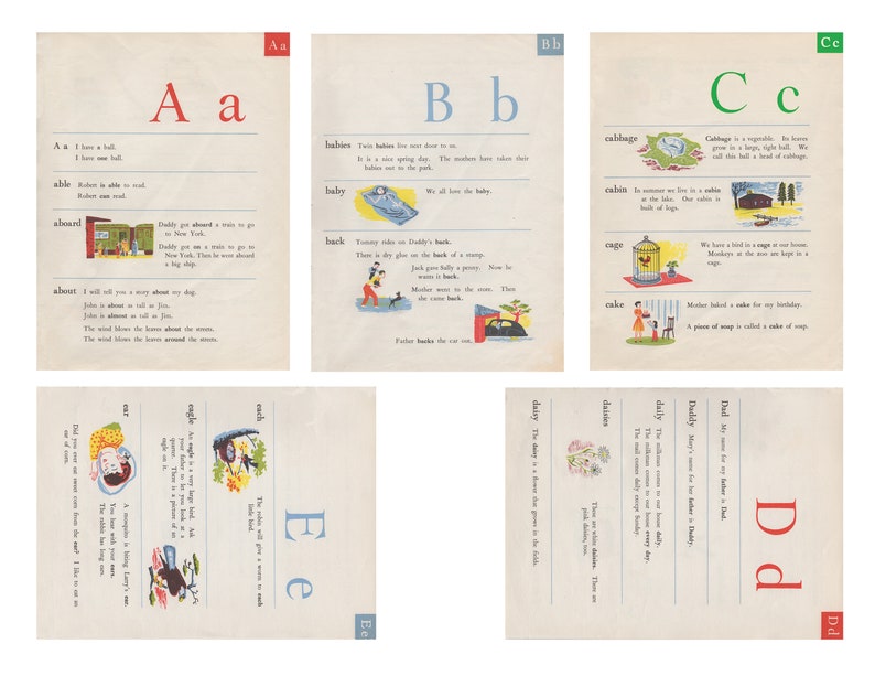 Children's Dictionary Cards, Journaling Cards, Card Making ...