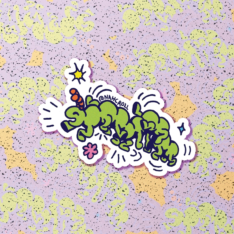 Caterpillar Jig Matte/weatherproof Sticker - Etsy