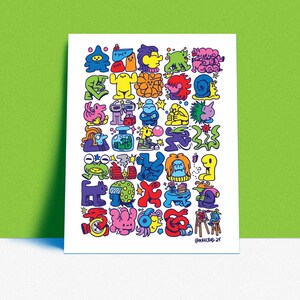 Character Grid Print - Etsy