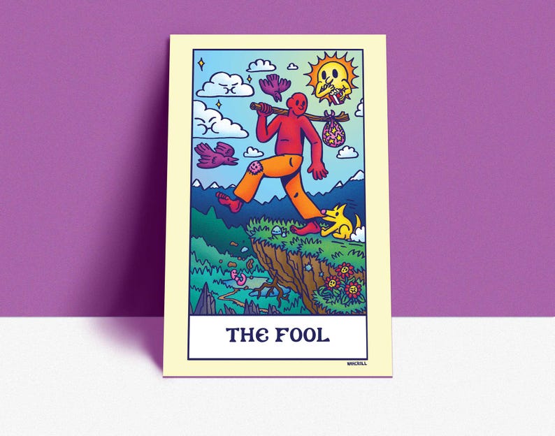 The Fool Tarot Card Art Print - Etsy Canada