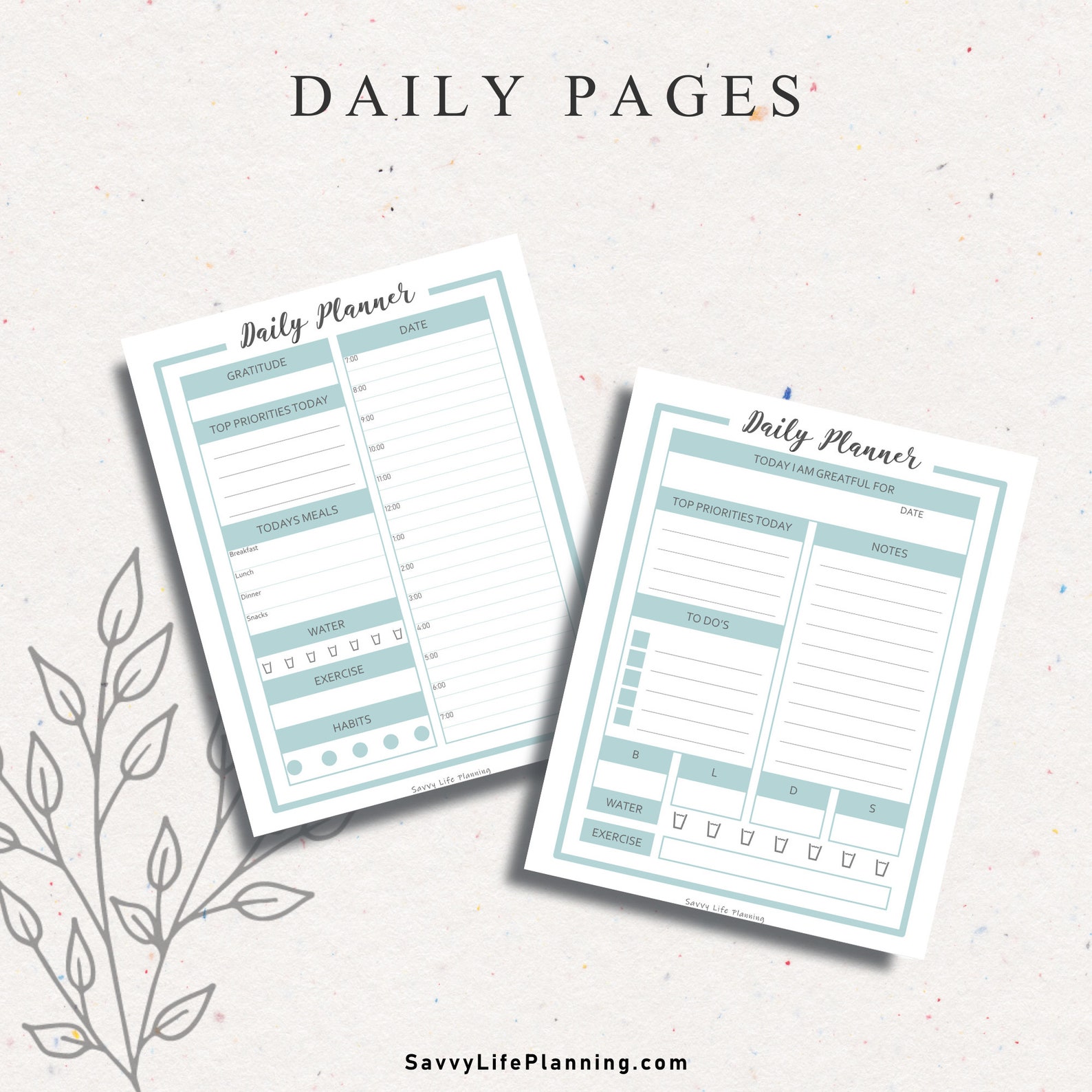 Printable Life Planner Undated Monthly Weekly and Daily | Etsy